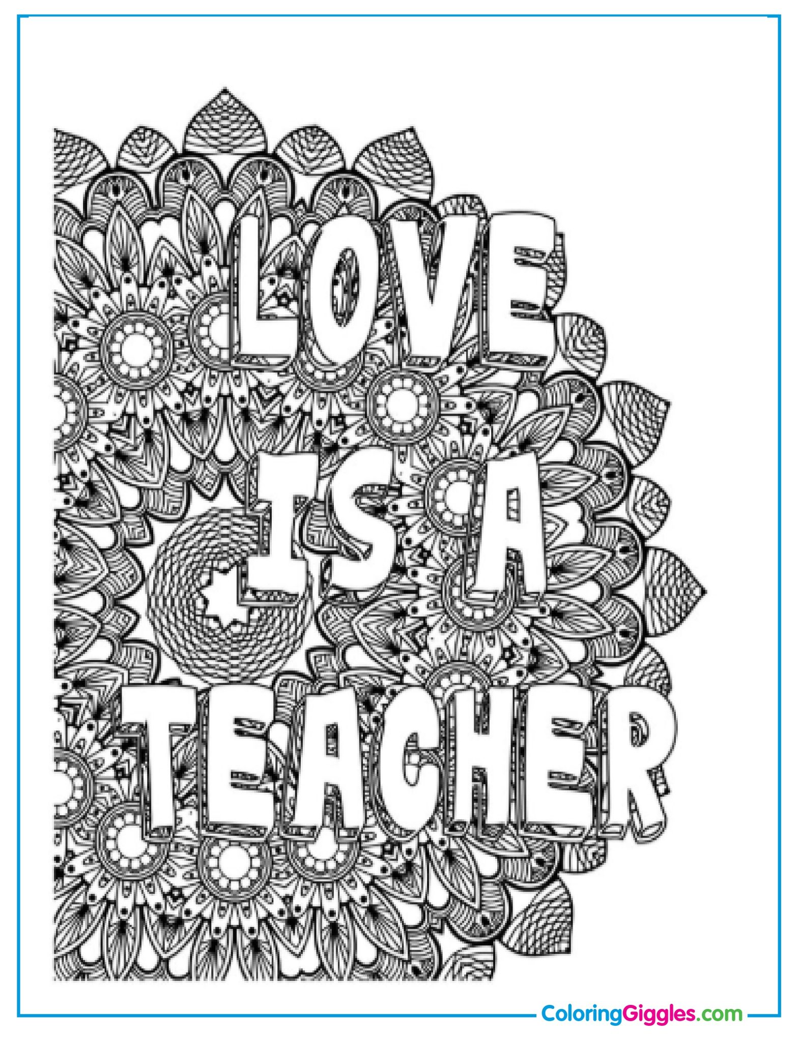 Teacher Appreciation Coloring Pages