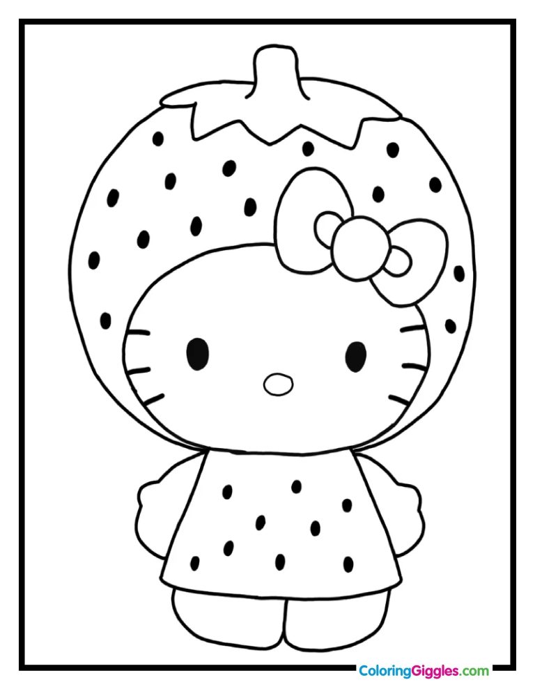 Hello Kitty Coloring Page – Free Printable PDF